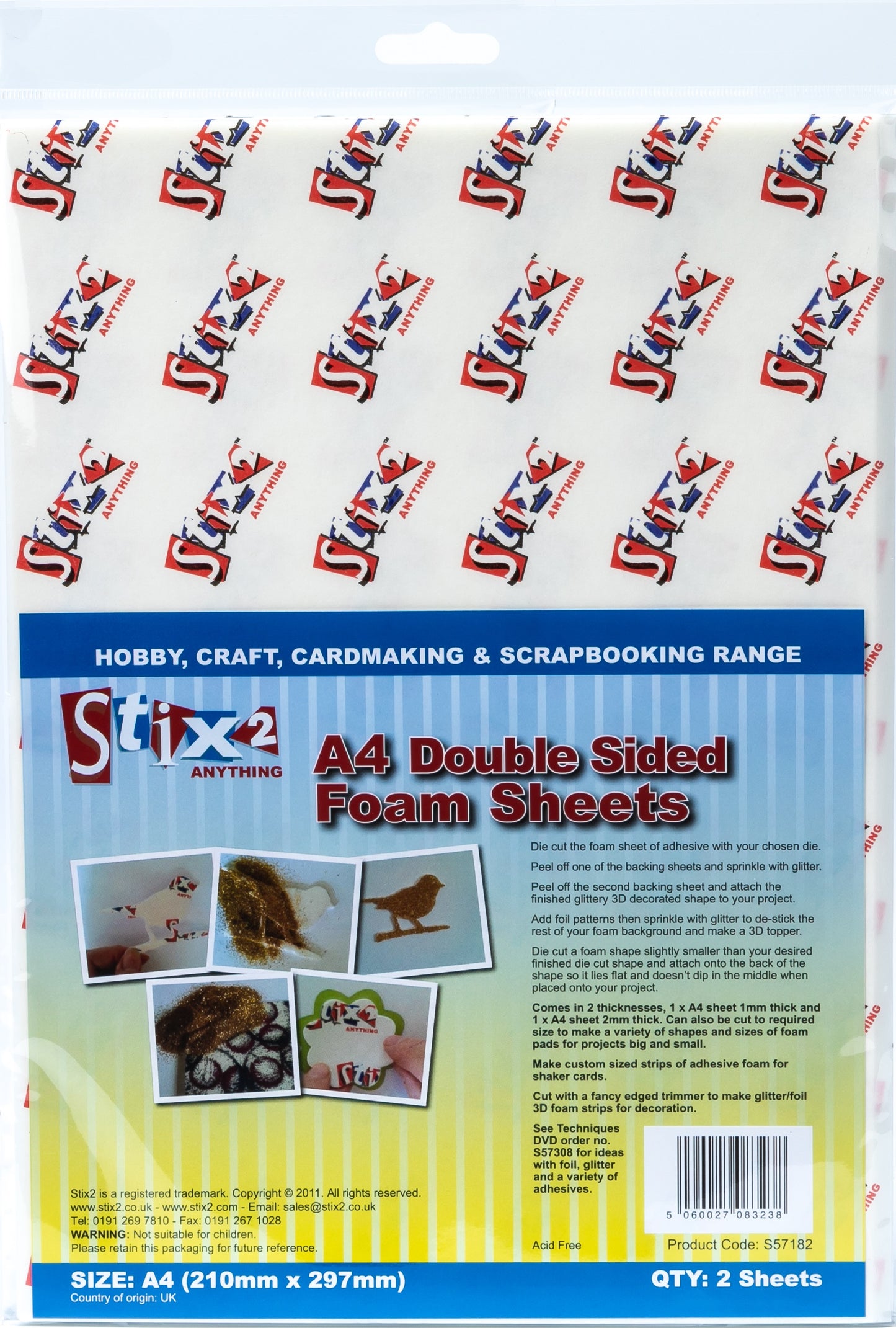 Stix2 Hojas A4 de Foam adhesivas a doble cara de 1 y 2 mm – CraftersB2B