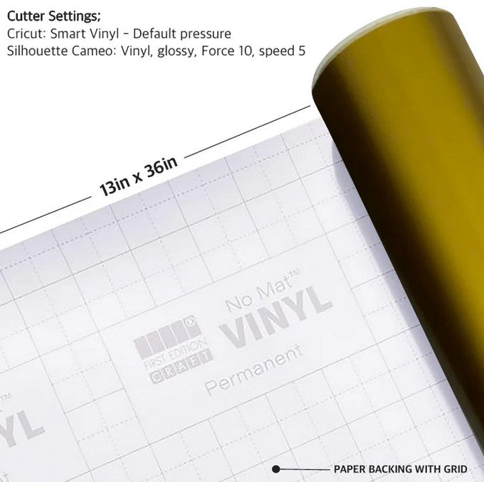 Vinilo adhesivo First Edition Gloss Finish 33x91 cm Gold – CraftersB2B