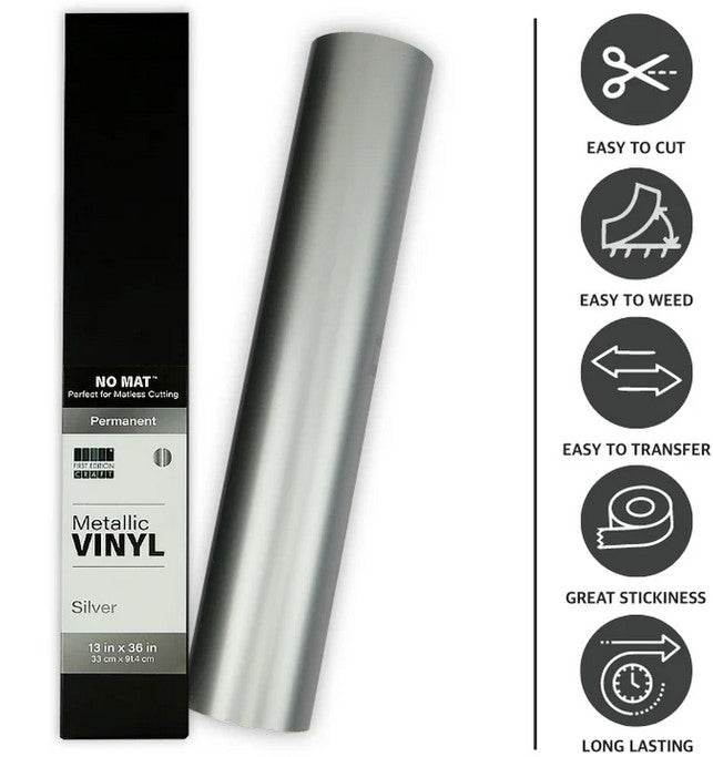 Vinilo adhesivo First Edition Gloss Finish 33x91 cm Silver – CraftersB2B